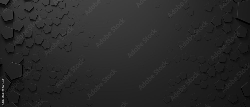 Dark abstract geometric shapes background. With empty space in the ...
