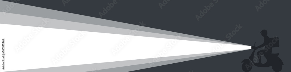 Rays of light, banner. Light from the scooter headlight. Vector image ...