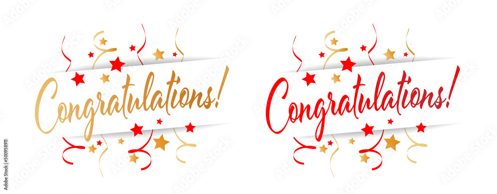 Congratulations Stock Vector | Adobe Stock