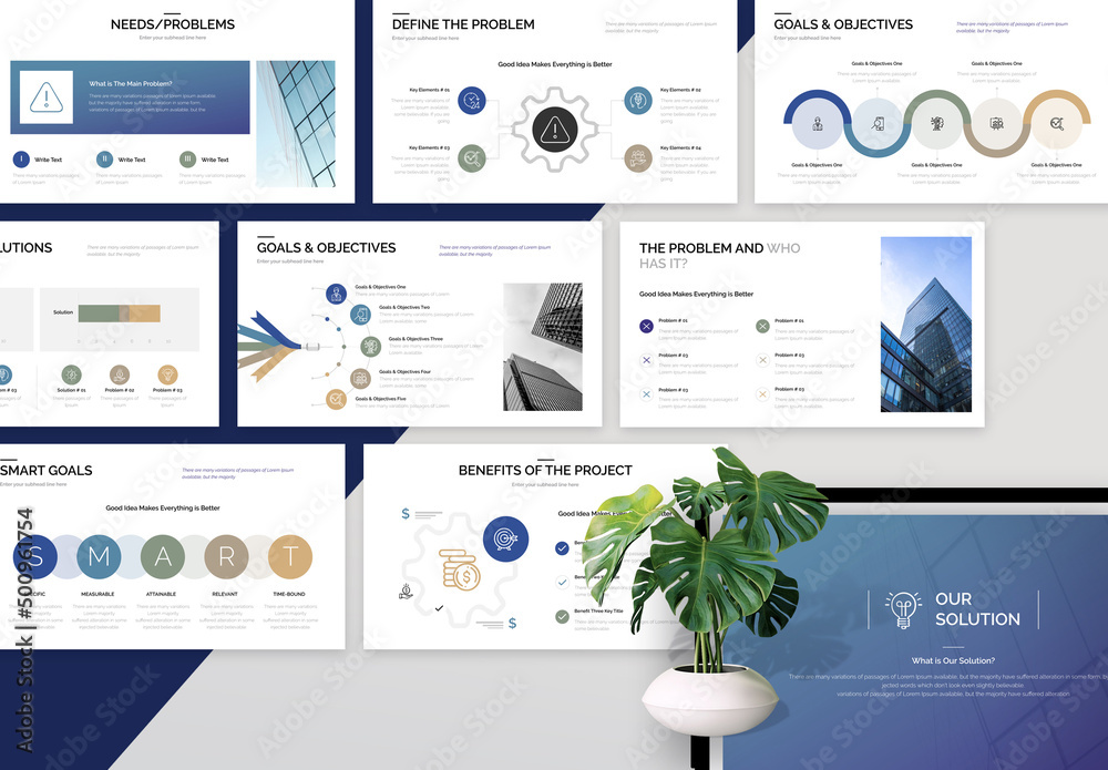 A4 Project Proposal Presentation Layout Stock Template | Adobe Stock