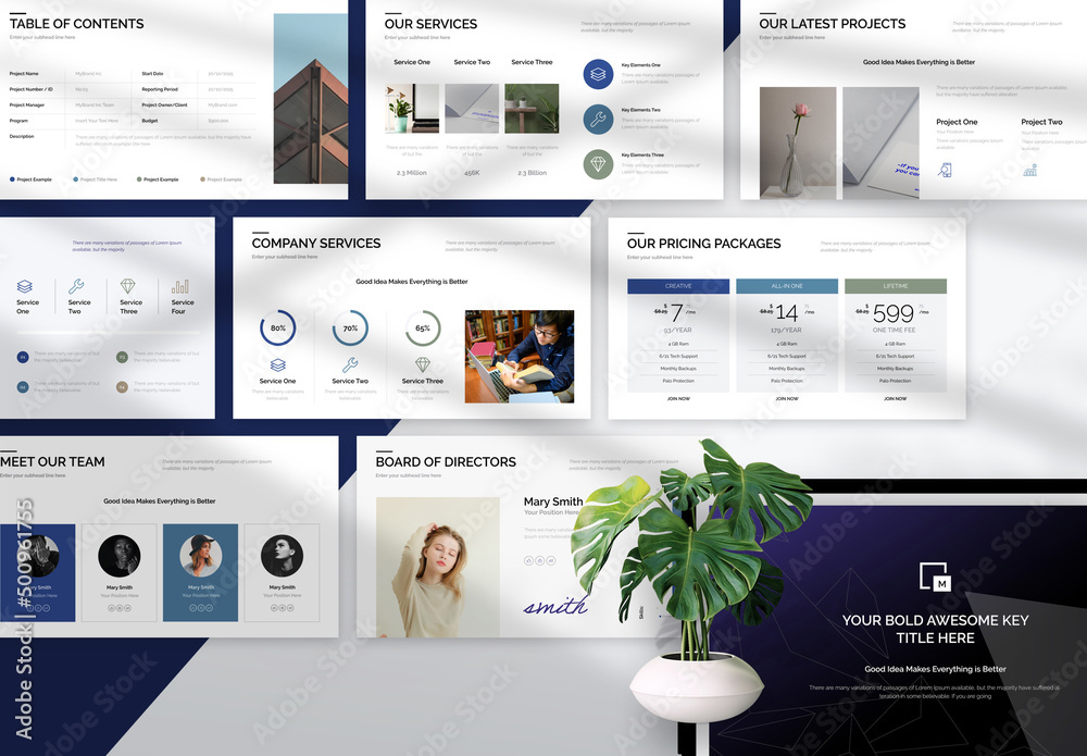 Project Proposal Presentation Layout Stock Template | Adobe Stock
