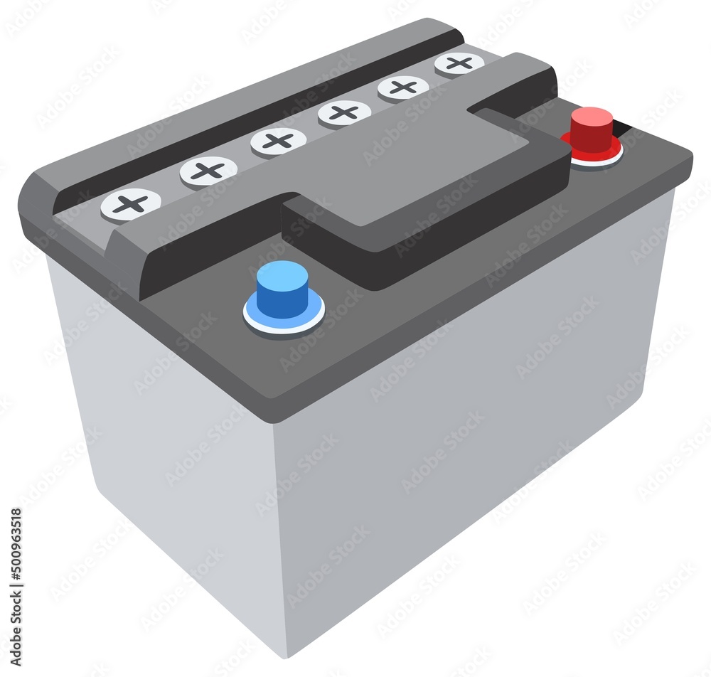 car battery vector drawing on isolated background advertising ...