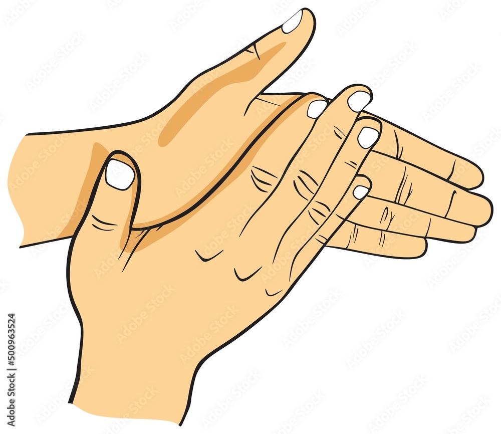 human hands clapping vector drawing on isolated background clap ovation ...