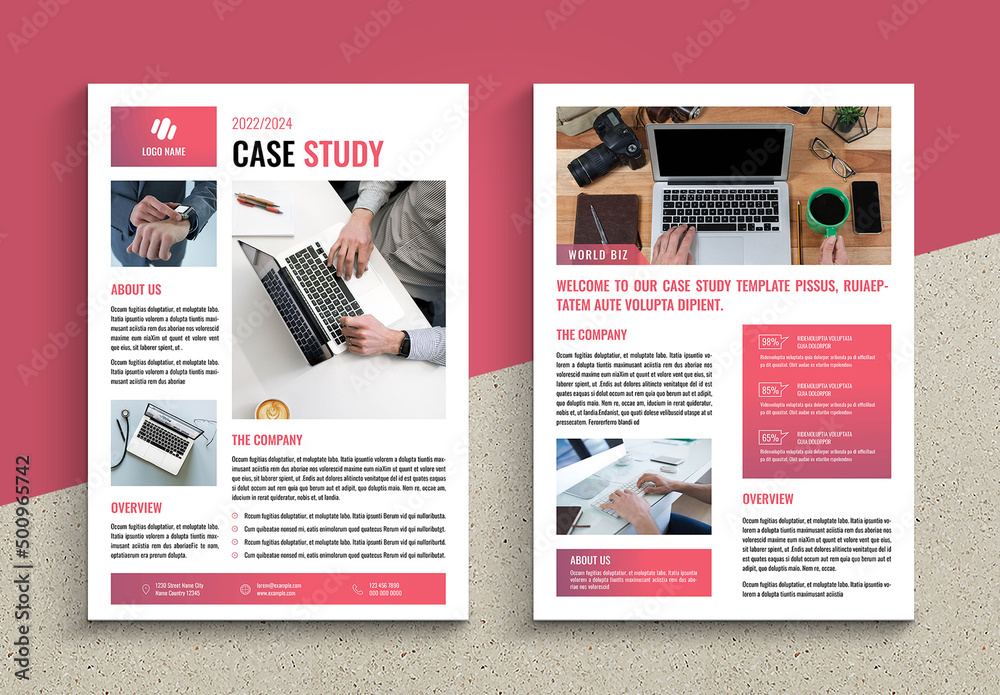Business Case Study Layout Stock Template | Adobe Stock