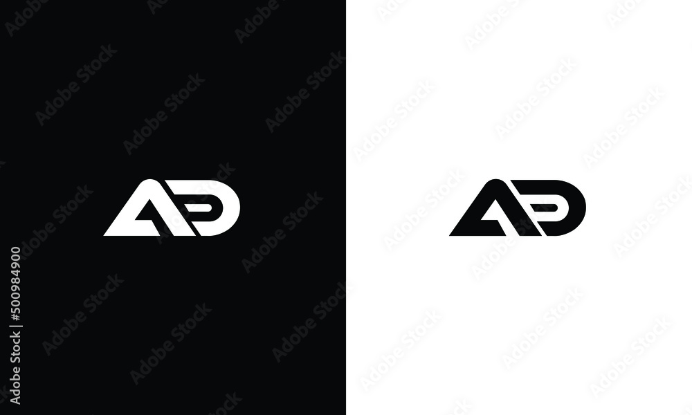AD letter logo creative modern template vector design Stock Vector ...