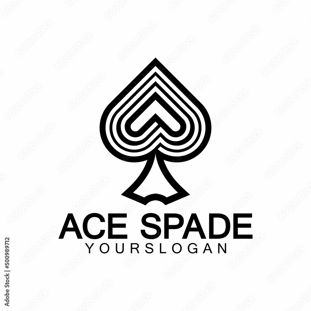 Ace of Spades icon logo design. Flat related icon for web and mobile ...
