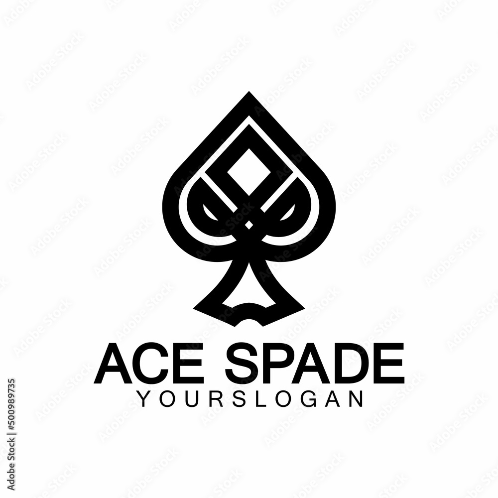 Ace of Spades icon logo design. Flat related icon for web and mobile ...
