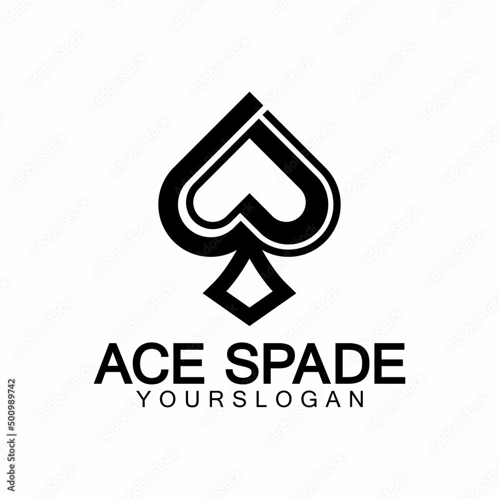 Ace of Spades icon logo design. Flat related icon for web and mobile ...