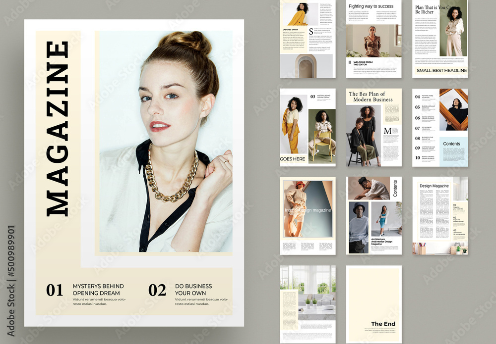 E-Magazine Layout Stock Template | Adobe Stock
