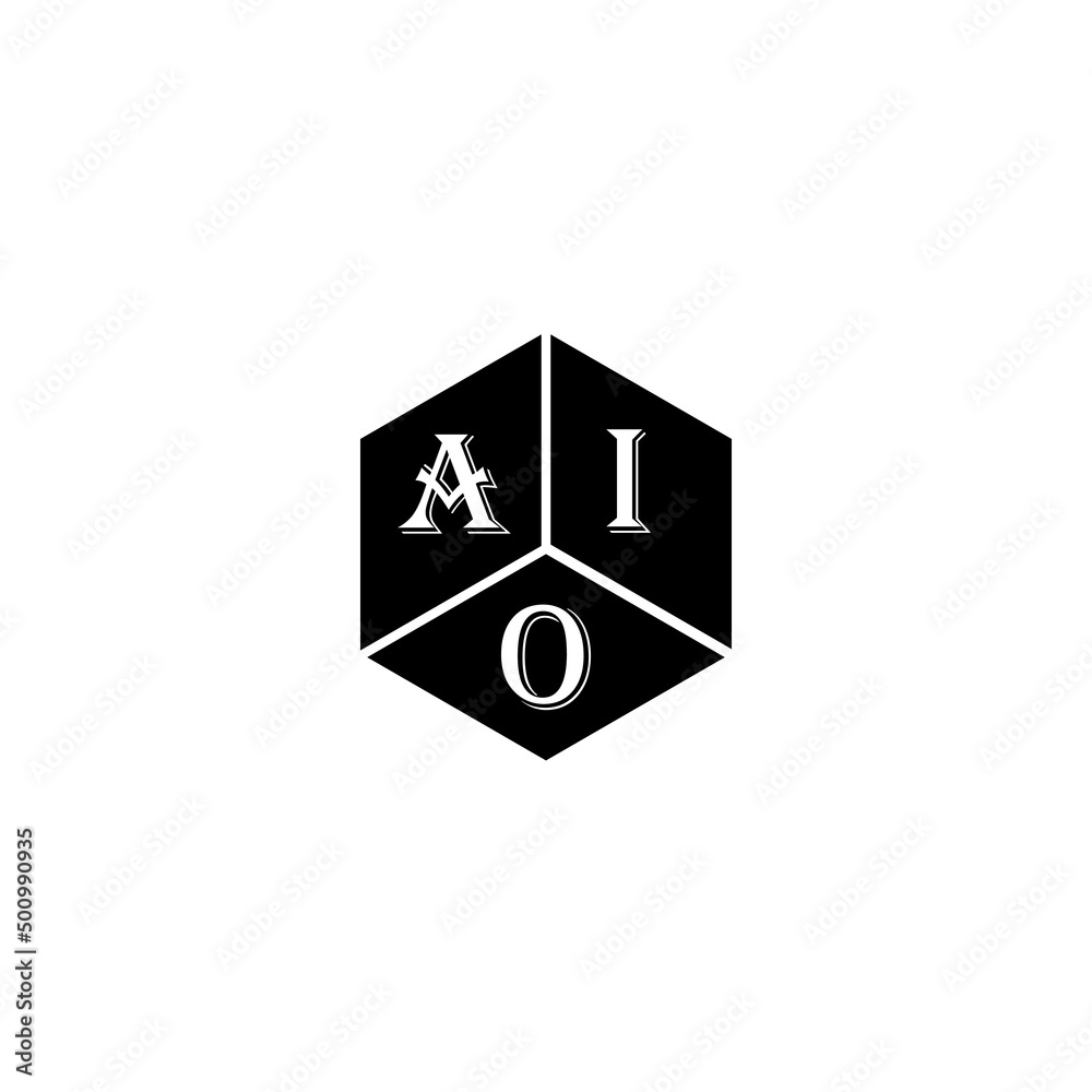 AIO letter logo design on white background. AIO creative initials ...
