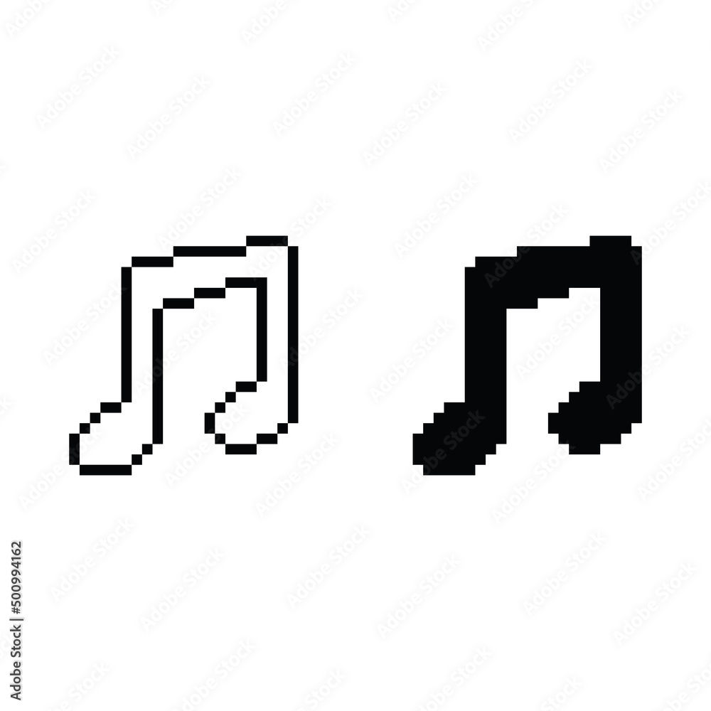 pixel Musical note icon vector music pixel art for 8 bit game Stock ... pixel Musical note icon vector music pixel art for 8 bit game Stock ...