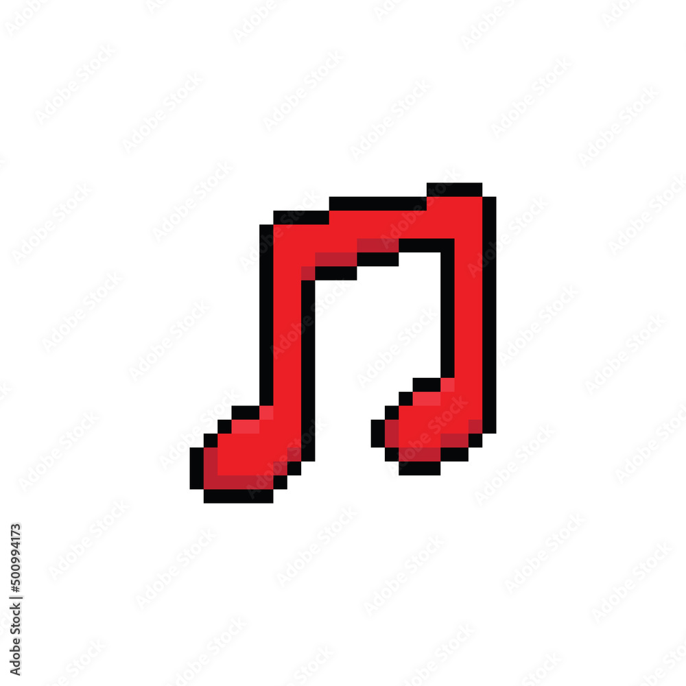 pixel Musical note icon vector music pixel art for 8 bit game Stock ...