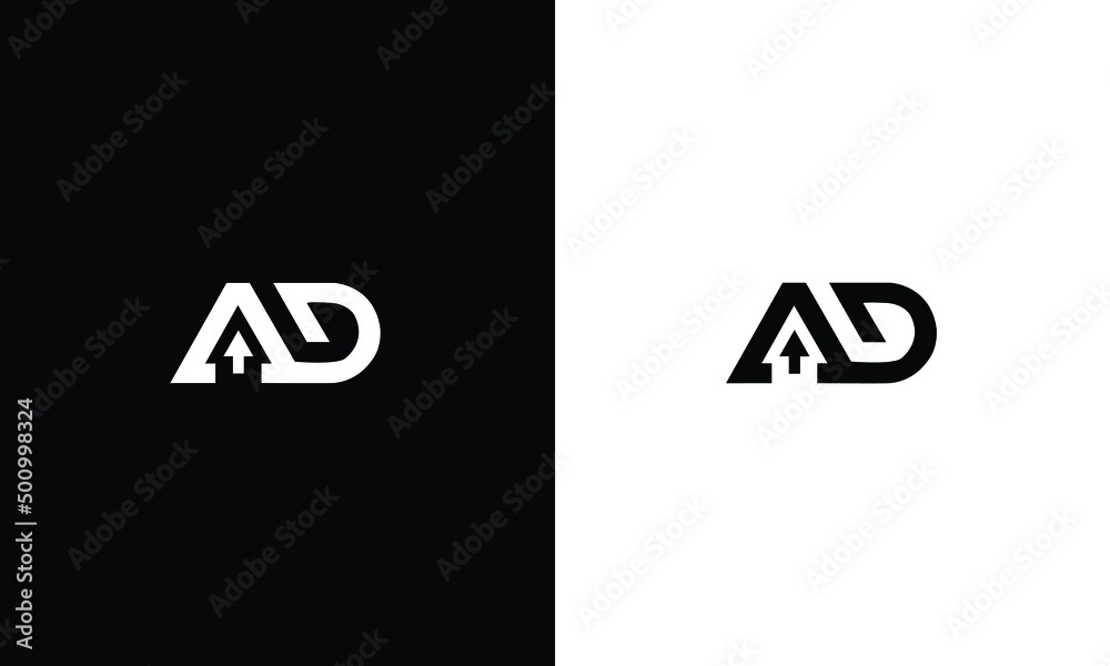 AD Letter Logo Design. Creative Modern A D Letters Icon vector ...