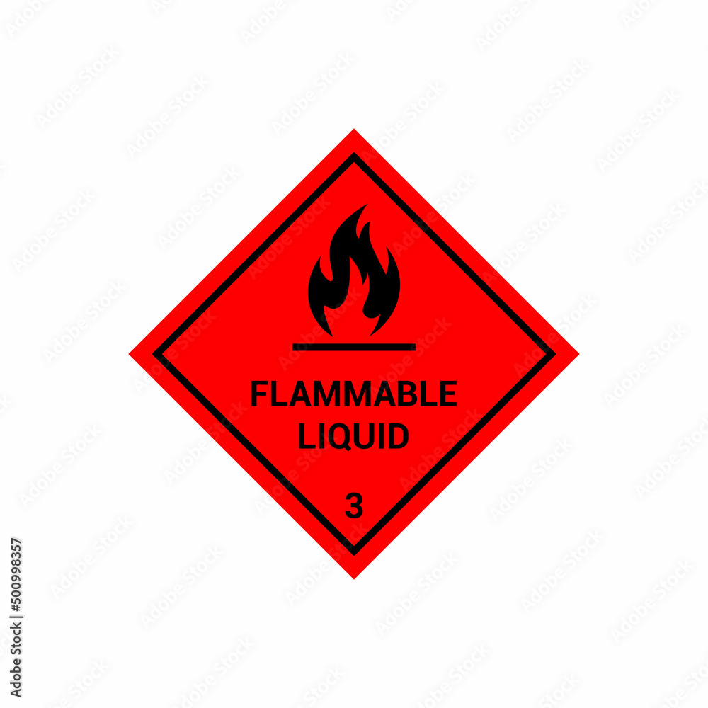 Flammable Liquid Symbol Sign. vector illustration Stock Vector | Adobe ...