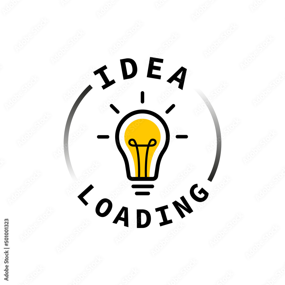 Idea loading concept with light bulb and loading bar. Big idea ... Idea loading concept with light bulb and loading bar. Big idea ...