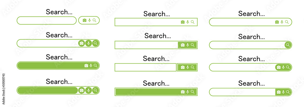 Search bar design element. Search bar for website and user interface ...