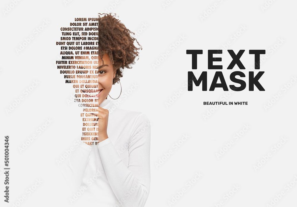 Text Mask Portrait Effect Stock Template | Adobe Stock