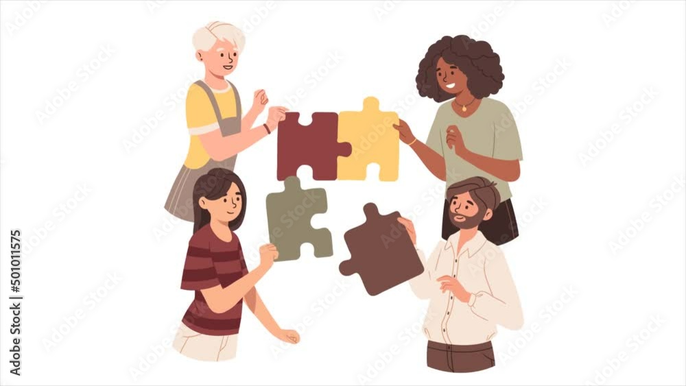 Teamwork and collaboration video concept. Moving company employees hold ...