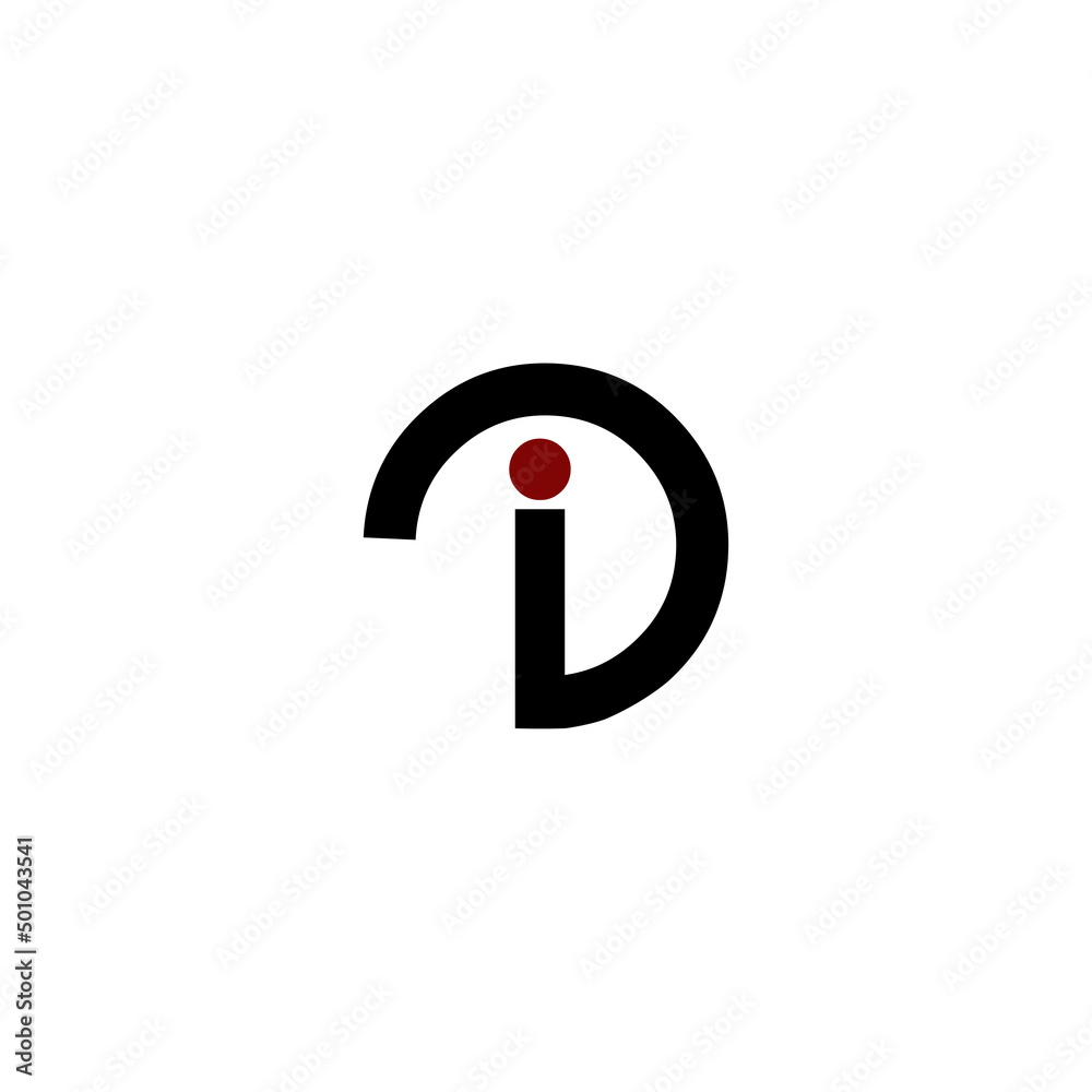 Initial id monogram design logo vector Stock Vector | Adobe Stock