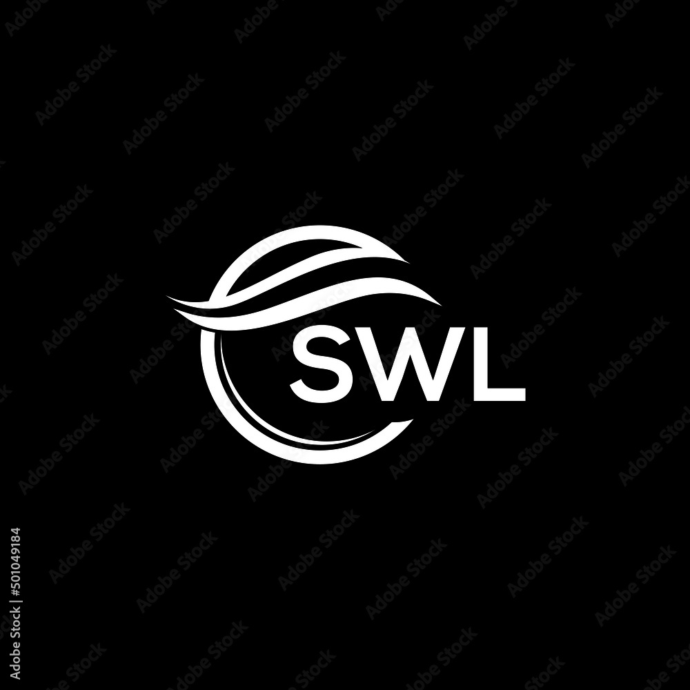 SWL letter logo design on black background. SWL creative initials ...