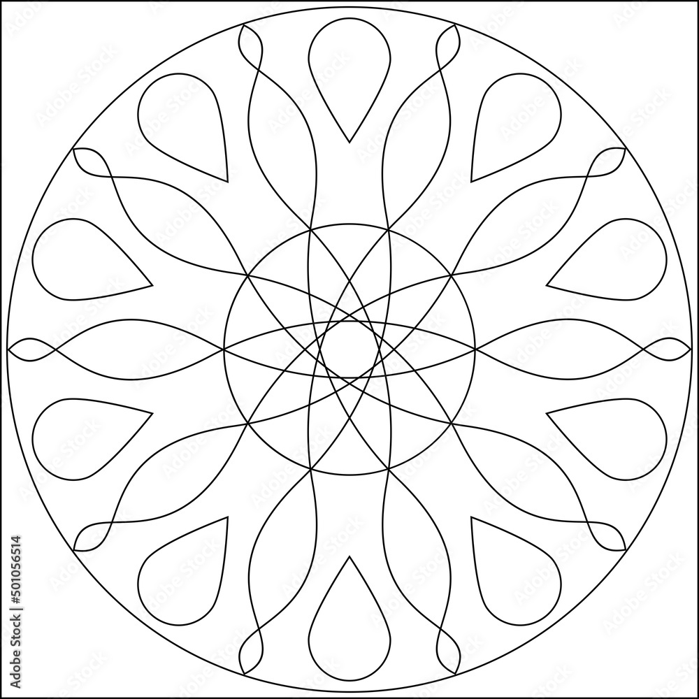 Geometric Coloring Page M_2204172 Stock Vector | Adobe Stock