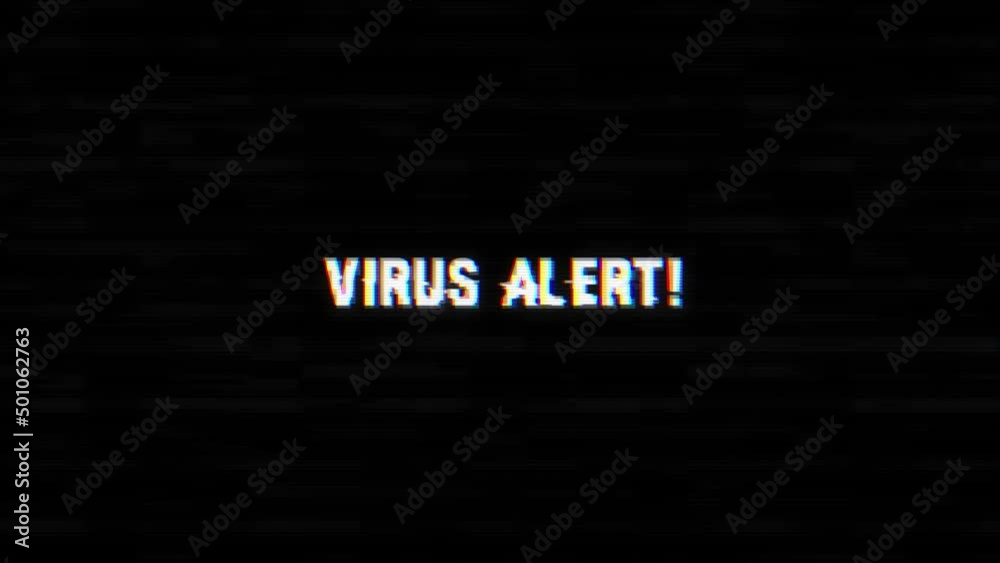 warning computer virus alert. computer virus alert warning glitch background with animated ...