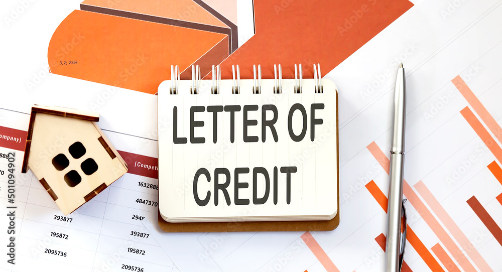 LETTER OF CREDIT text on notebook with chart Stock Photo | Adobe Stock