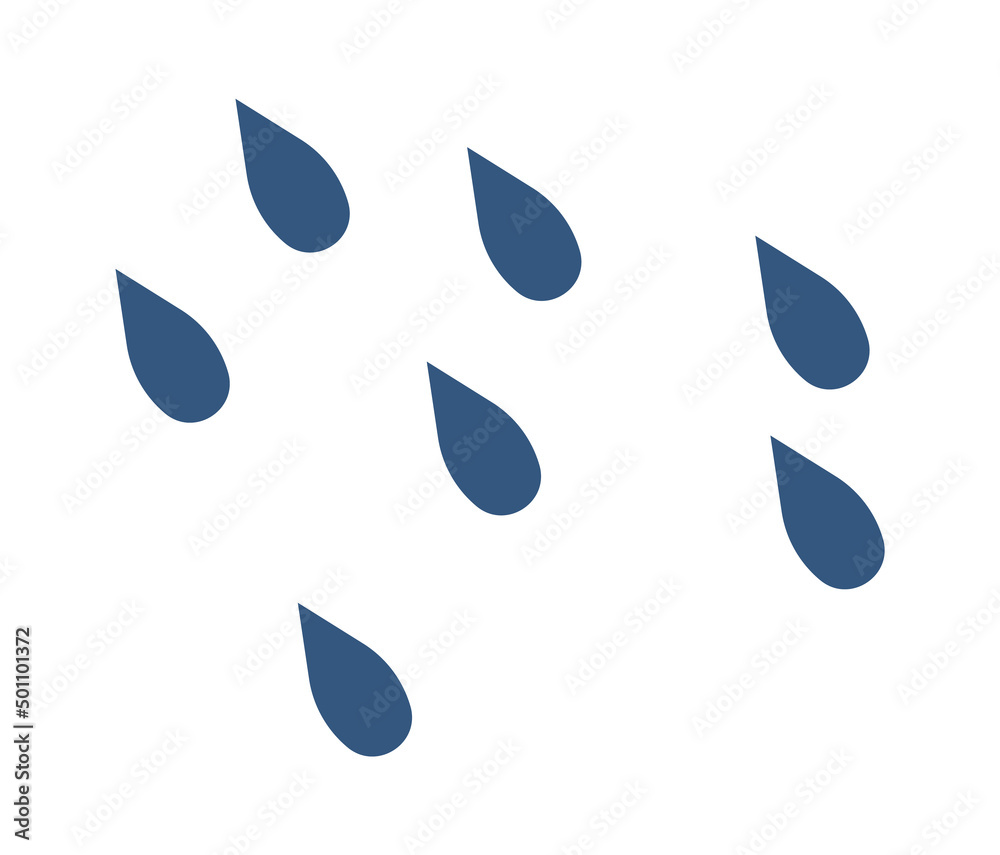 Cartoon Falling rain. Vector illustration Stock Vector | Adobe Stock