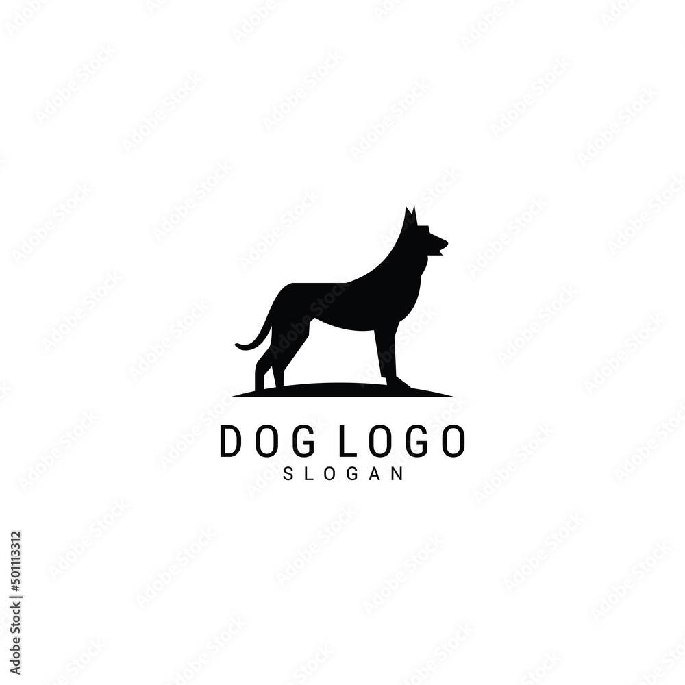 Nice dog logo icon design template flat vector premium vector Premium ...