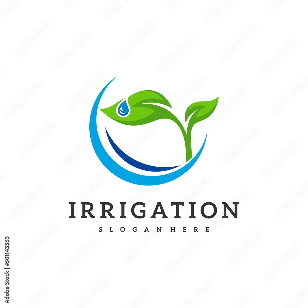 Irrigation logo design vector. Icon Symbol. Template Illustration Stock ...