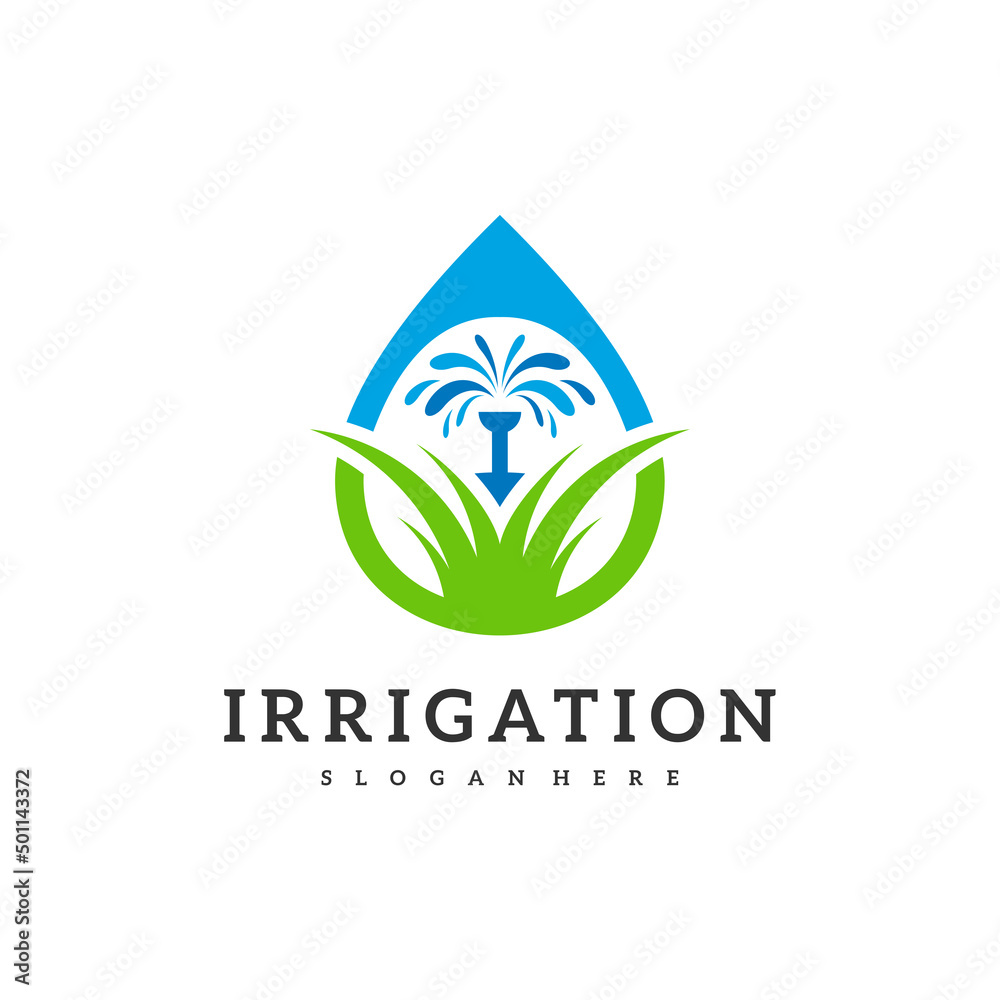 Irrigation logo design vector. Icon Symbol. Template Illustration Stock ...