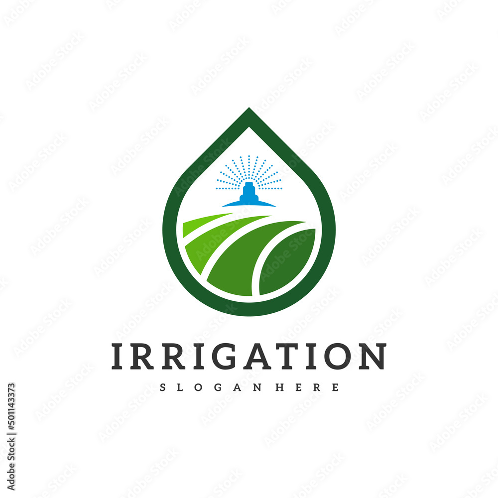 Irrigation logo design vector. Icon Symbol. Template Illustration Stock ...