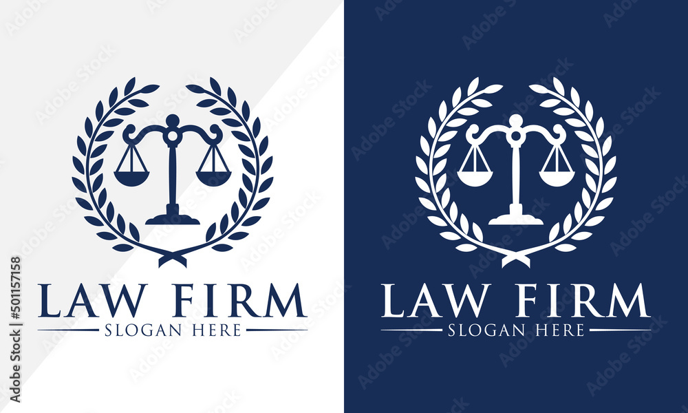 Law firm logo design, Lawyer logo vector template Stock Vector | Adobe ...