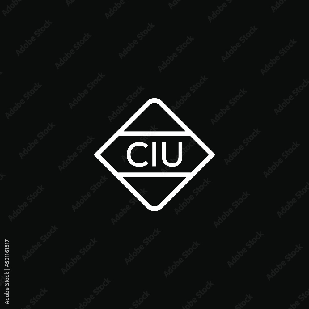 CIU letter design for logo and icon.CIU monogram logo.vector ...