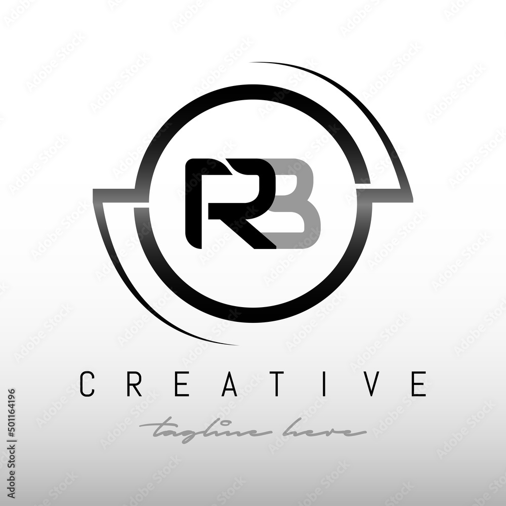 Initial RB letter logo with creative modern business typography vector template. Creative letter ...