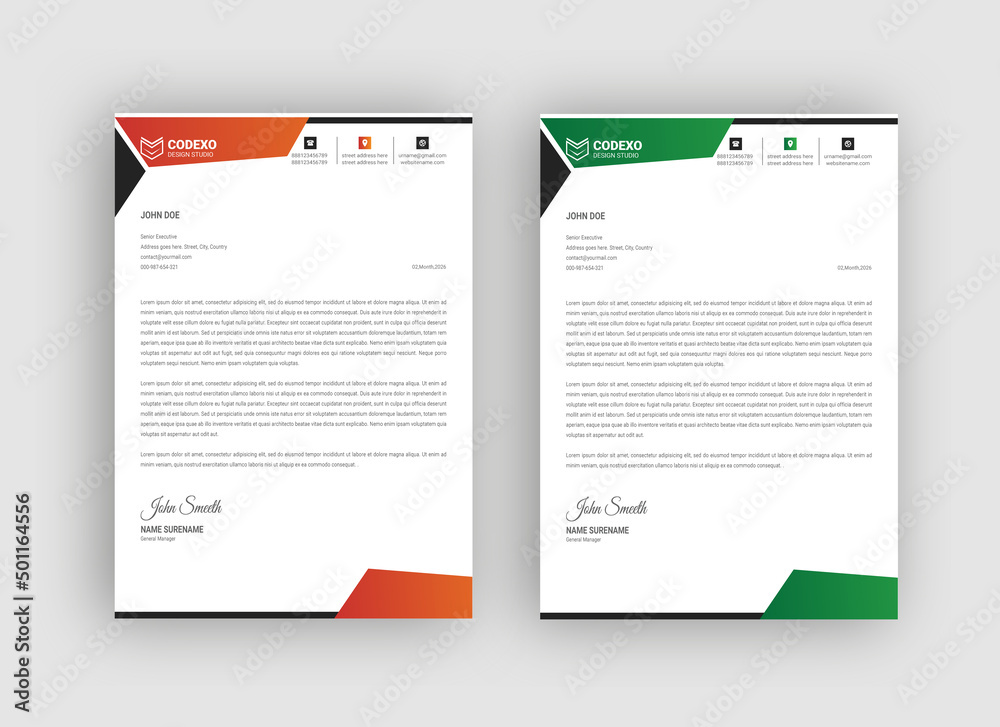 Letterhead Stock Vector | Adobe Stock
