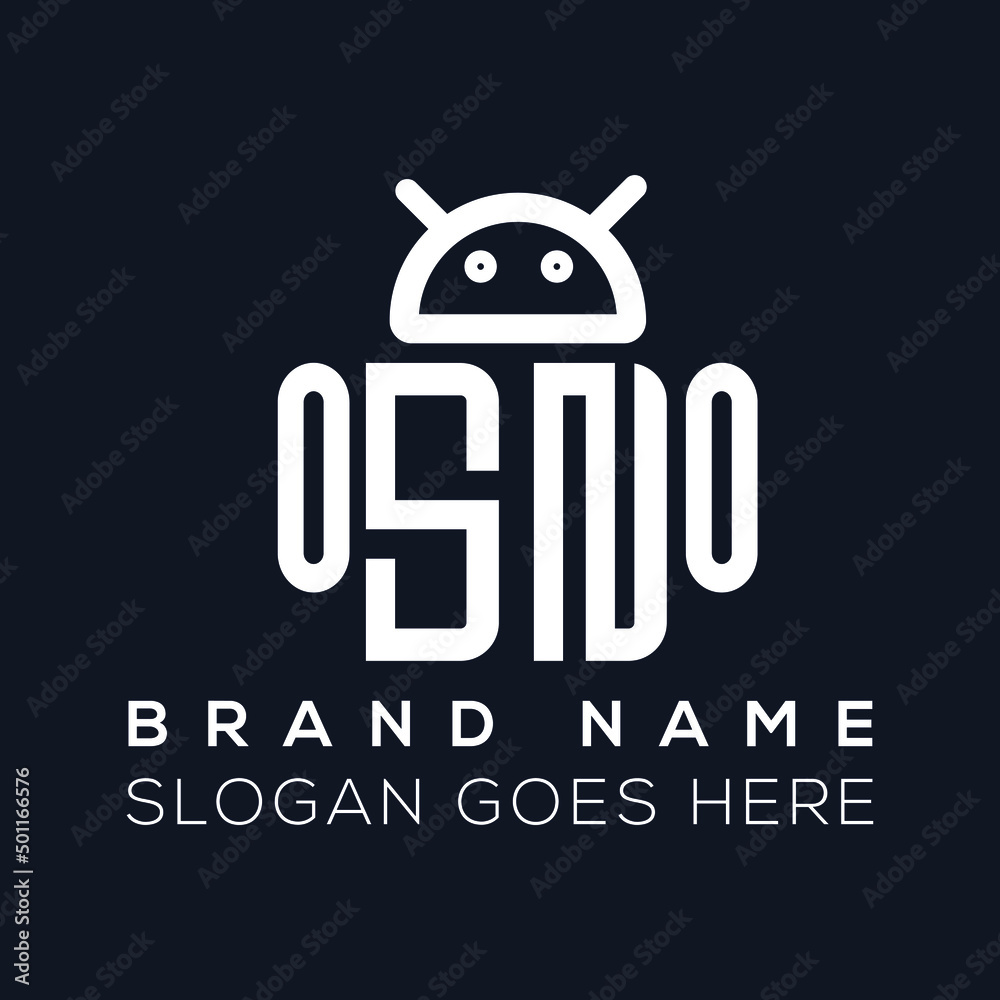 SN logo design initial creative letter on black background. SN vector ...