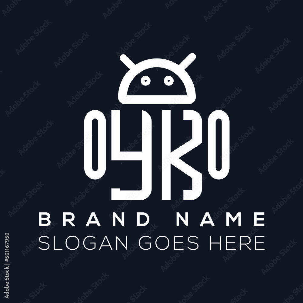 YK logo design initial creative letter on white background. YK vector ...