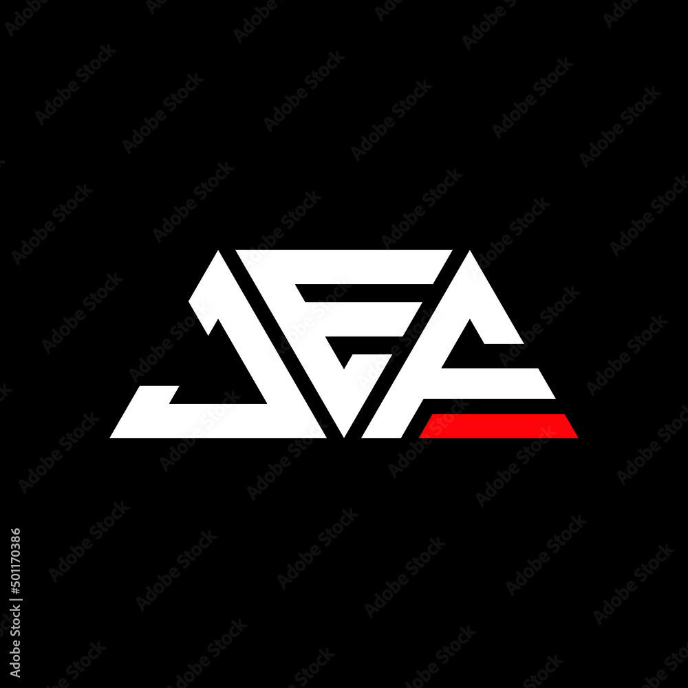 JEF triangle letter logo design with triangle shape. JEF triangle logo ...