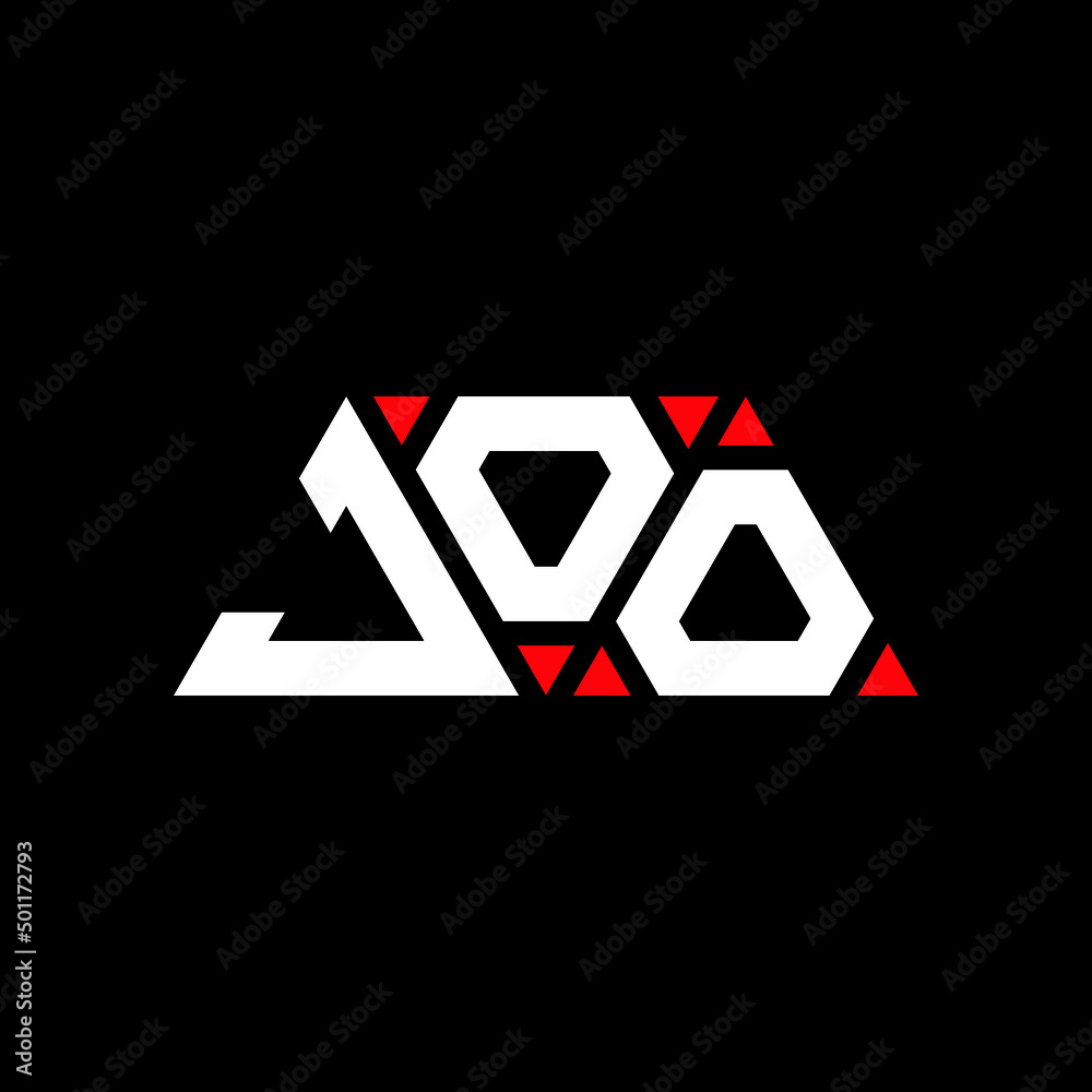 JOO triangle letter logo design with triangle shape. JOO triangle logo ...