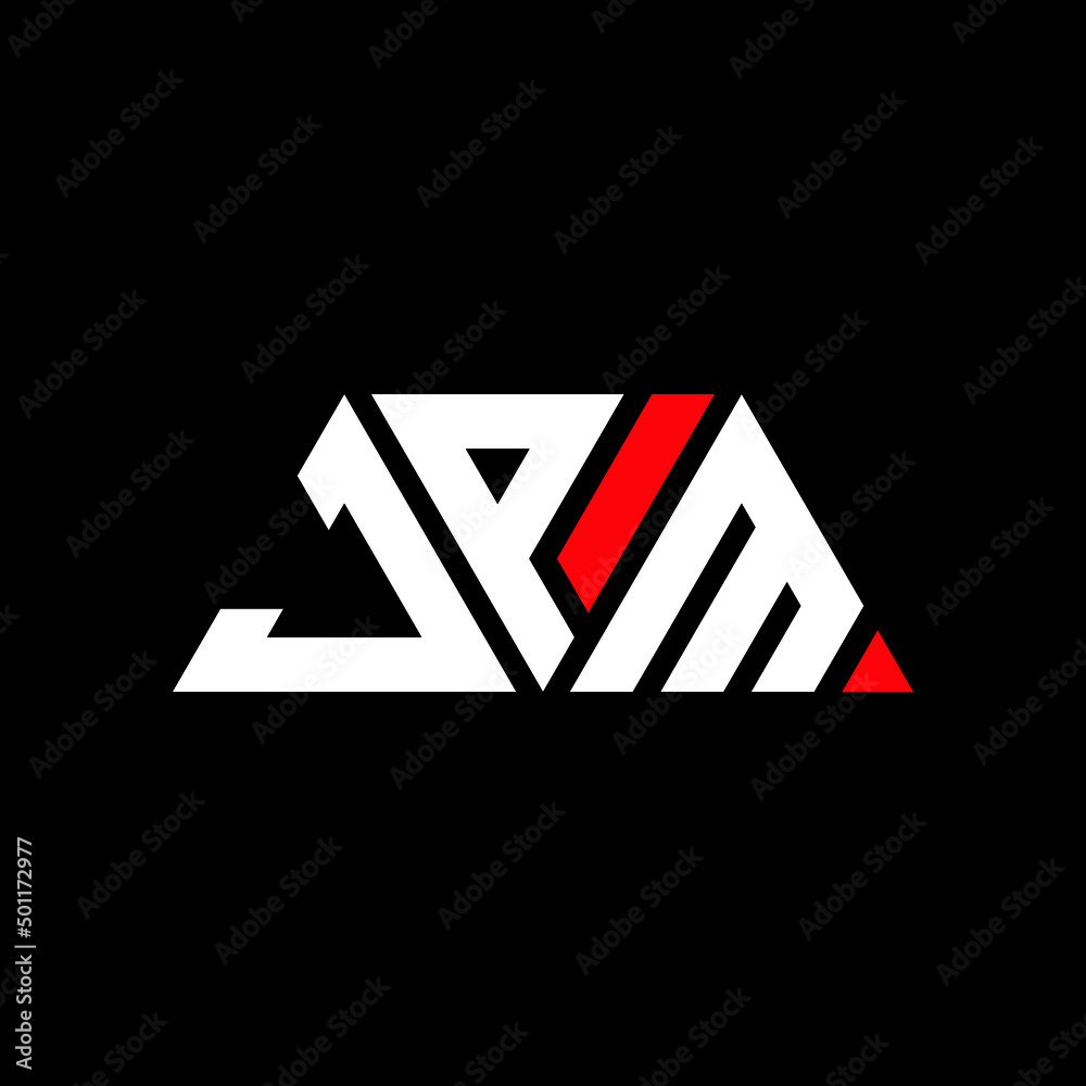 JPM triangle letter logo design with triangle shape. JPM triangle logo ...