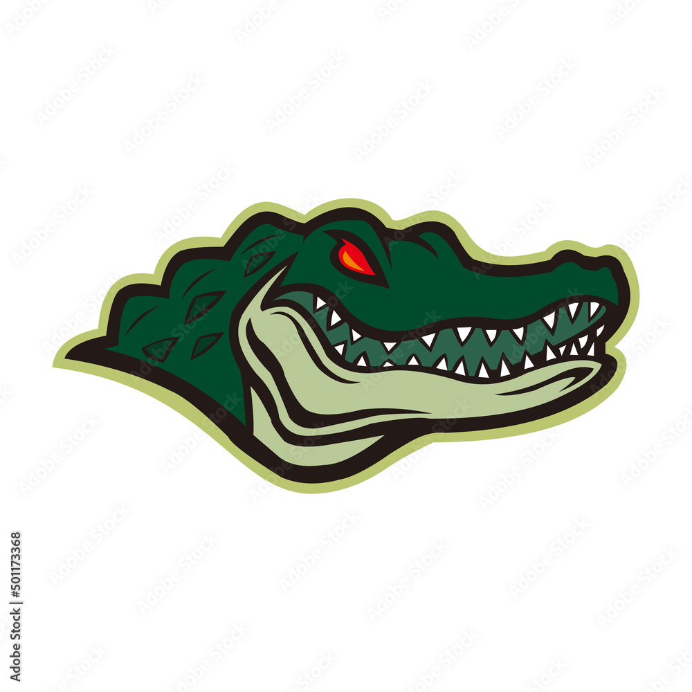 Green Alligator logo icon vector Stock Vector | Adobe Stock