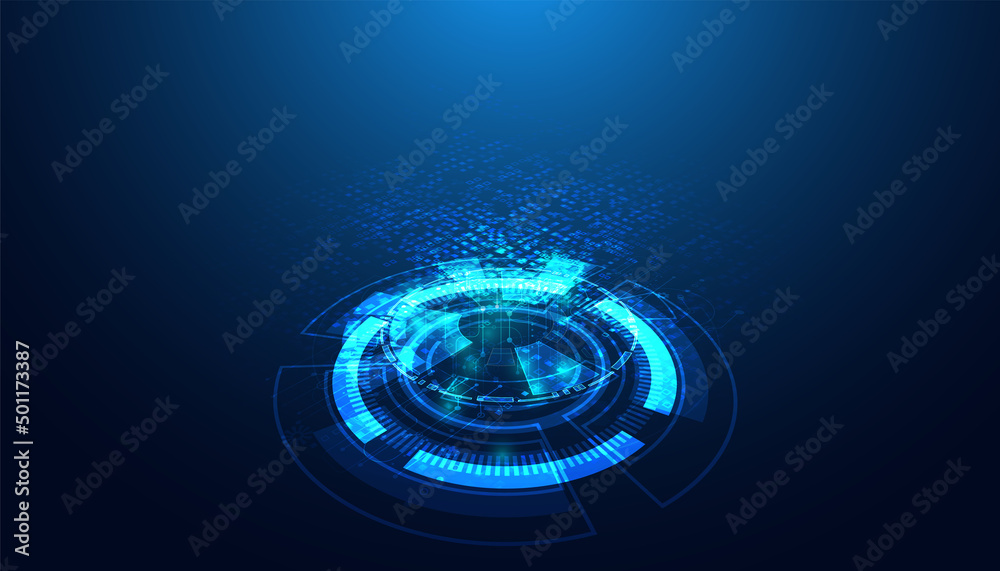abstract technology ui futuristic concept circle hologram innovation on ...