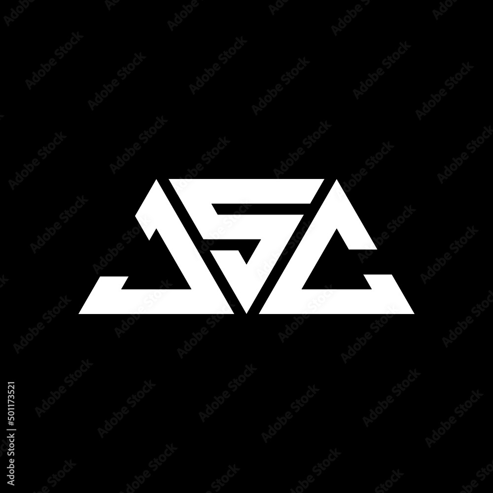 JSC triangle letter logo design with triangle shape. JSC triangle logo ...