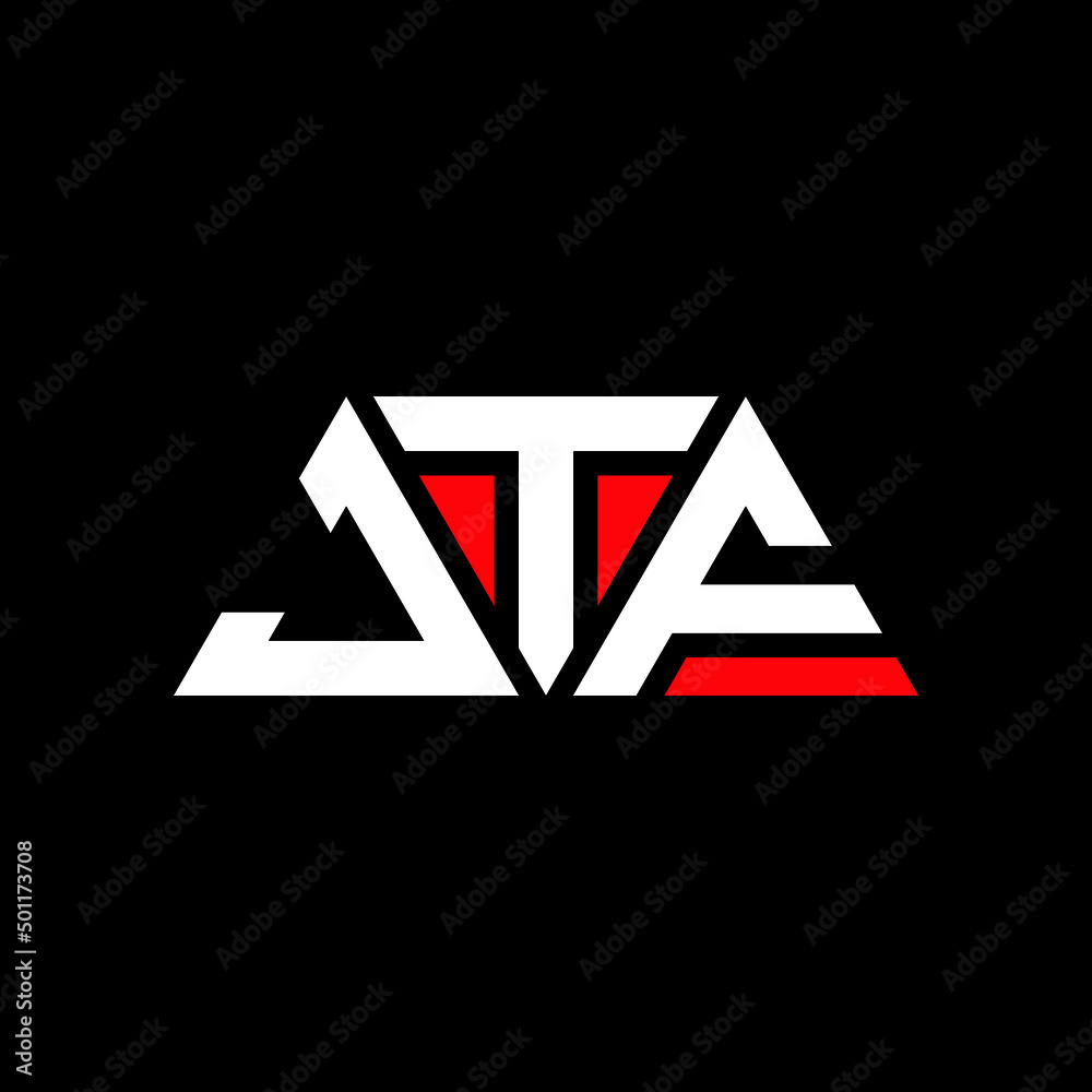 JTf triangle letter logo design with triangle shape. JTf triangle logo ...