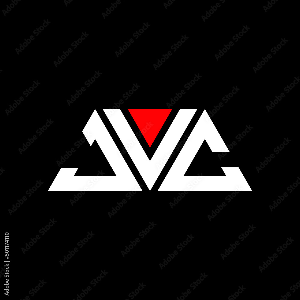 JVC triangle letter logo design with triangle shape. JVC triangle logo ...