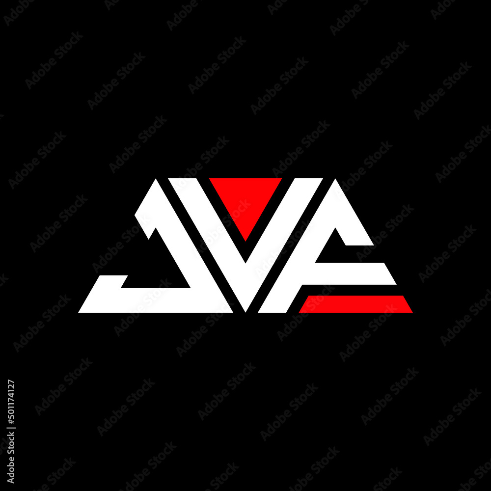 JVF triangle letter logo design with triangle shape. JVF triangle logo ...