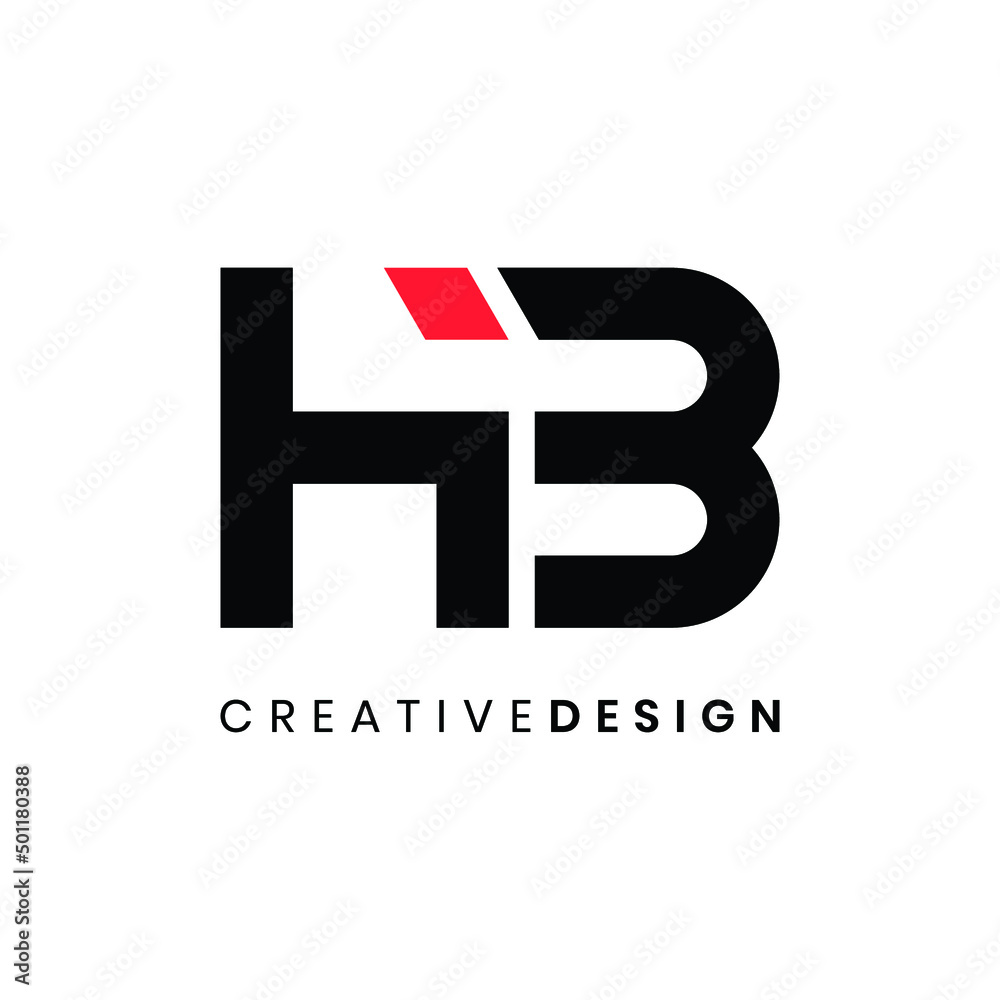 Modern letter HB logo design vector Stock Vector | Adobe Stock