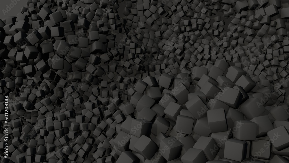 Square blocks abstract geometric shapes 3D render background Stock ...