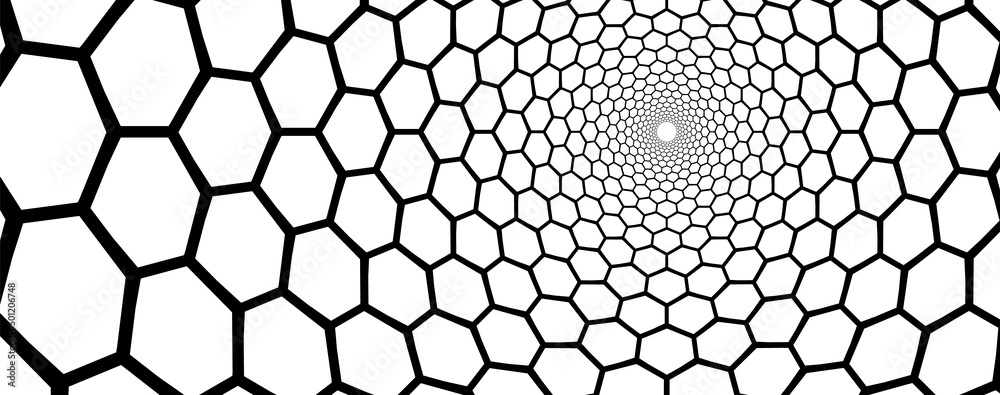 Vector Abstract Background With Hexagons Mesh Honeycomb Pattern Stock Vector Adobe Stock